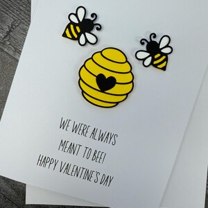 Valentine's Day Card With Cute Bees Design, Handmade and Personalized ...