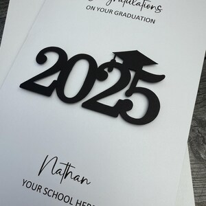 Graduation Card, Class of 2025, Handmade and Personalized. School ...