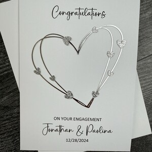 Engagement Card, Handmade and Personalized for the Happy Couple ...