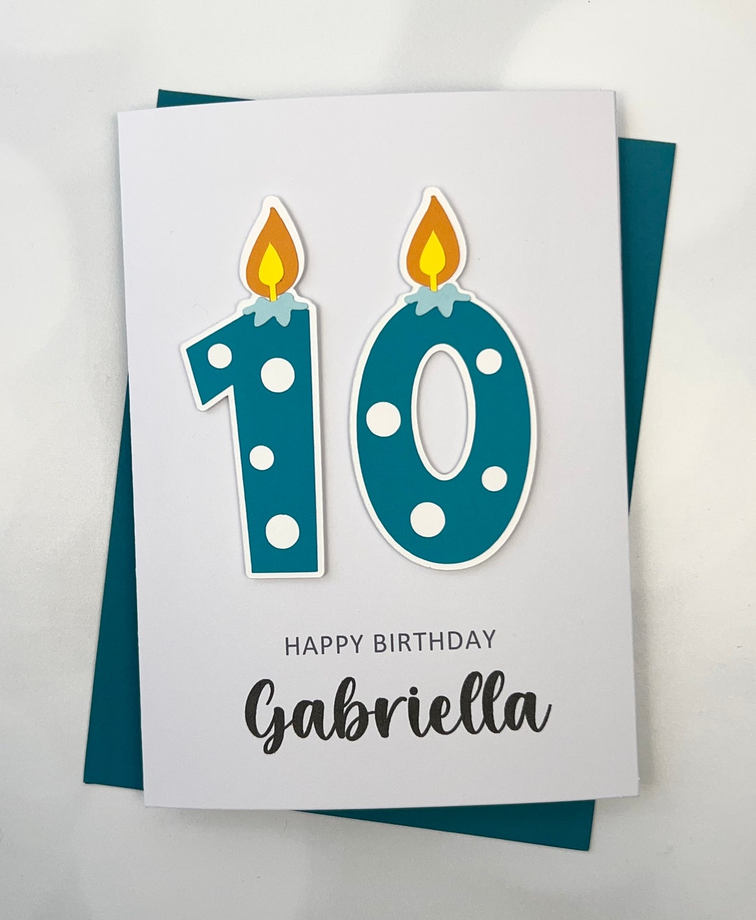 10th Birthday Card, Handmade, for Boys or Girls, Personalized ...