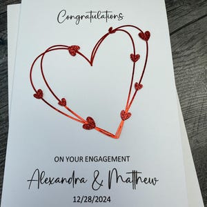 Engagement Card, Handmade and Personalized for the Happy Couple ...