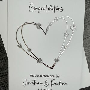 Engagement Card, Handmade and Personalized for the Happy Couple ...