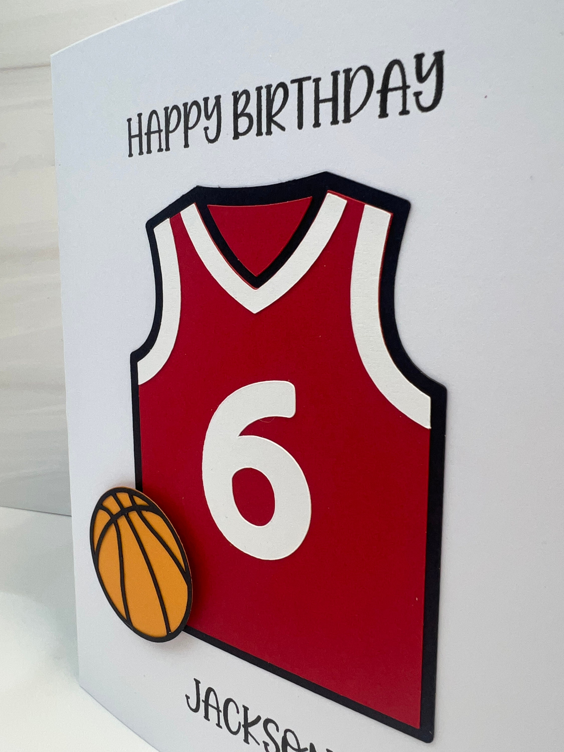 Basketball Birthday Card, Handmade, Personalized, Any Age, Various ...