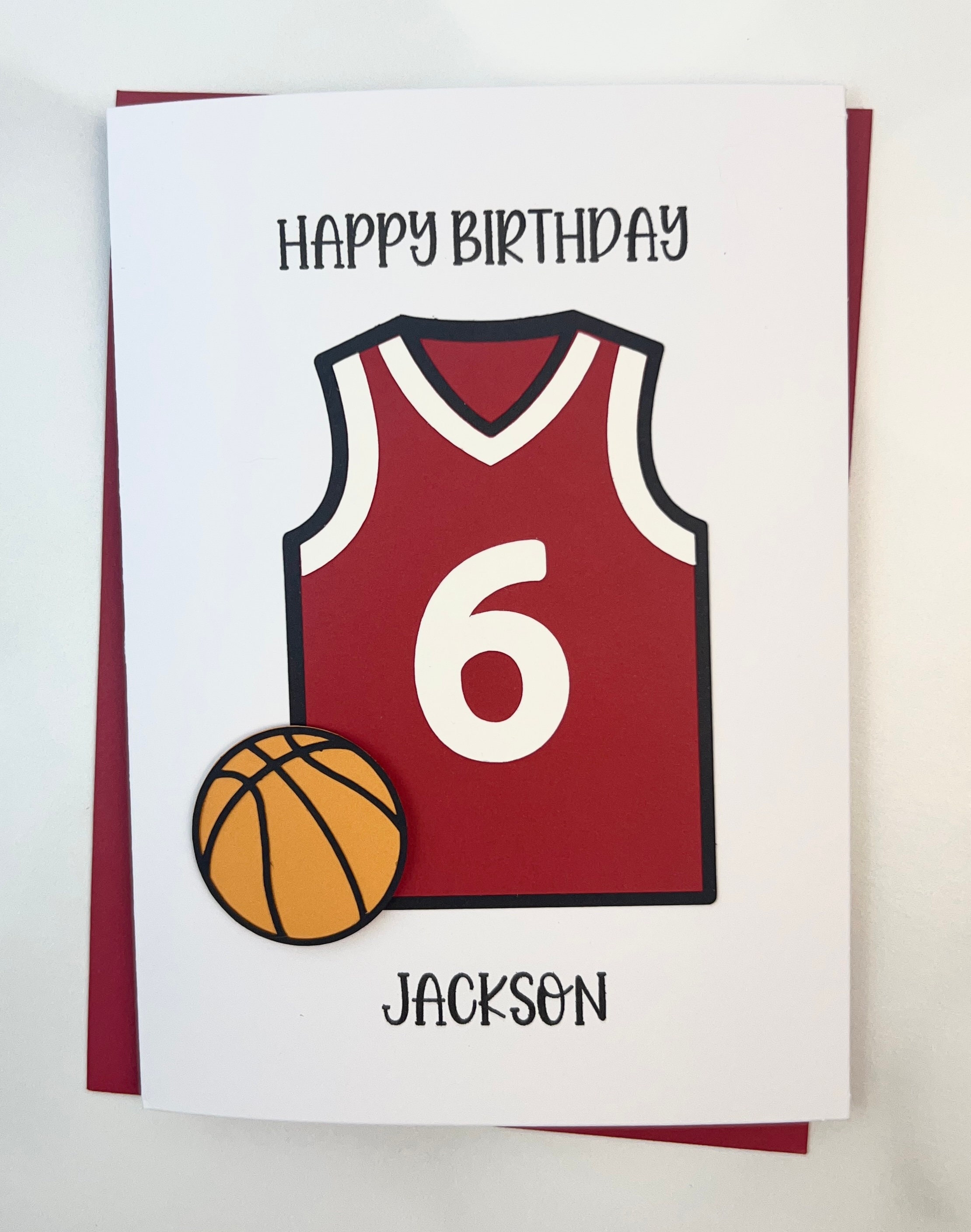 Basketball Birthday Card, Handmade, Personalized, Any Age, Various ...