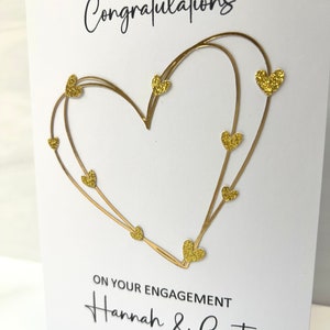 Engagement Card, Handmade and Personalized for the Happy Couple ...