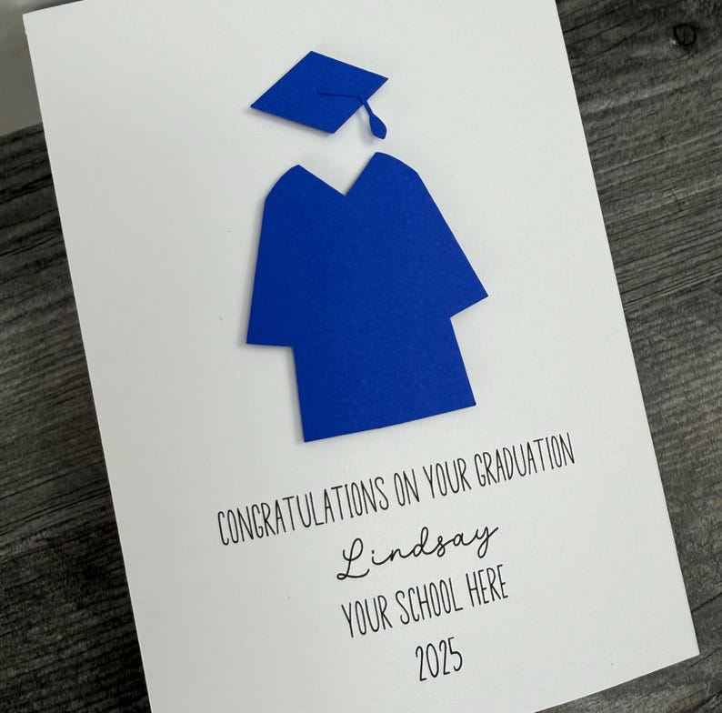 Graduation Card, Class of 2025, Handmade and Personalized, Various ...