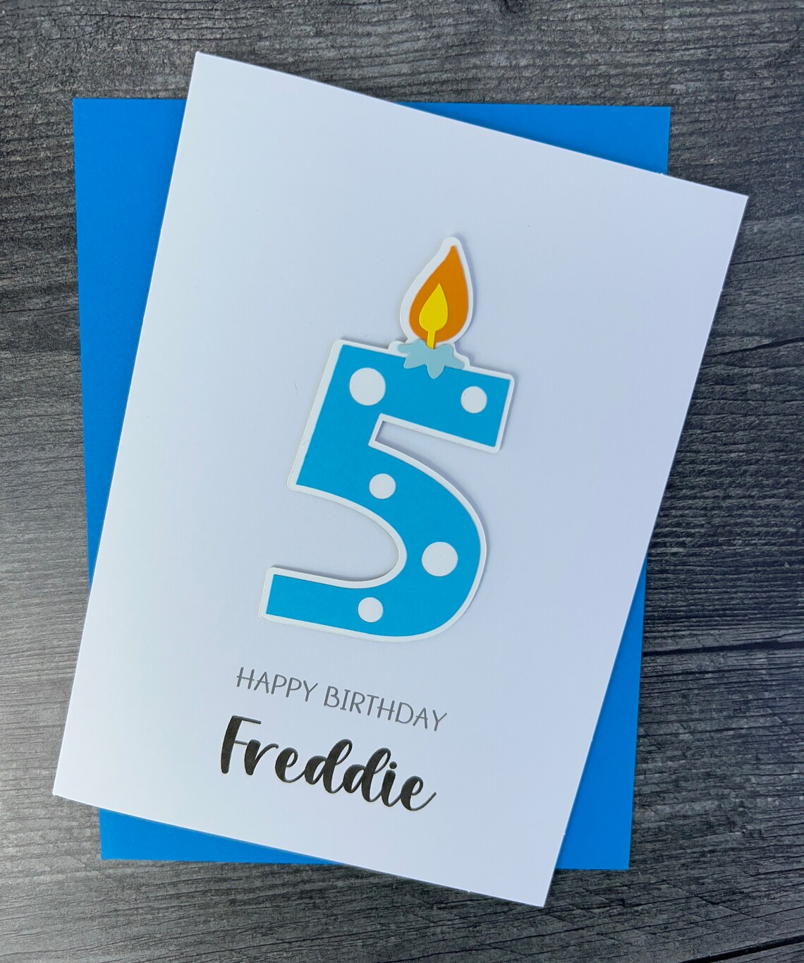 5th Birthday Card, Handmade, for Boys or Girls, Personalized, Available ...