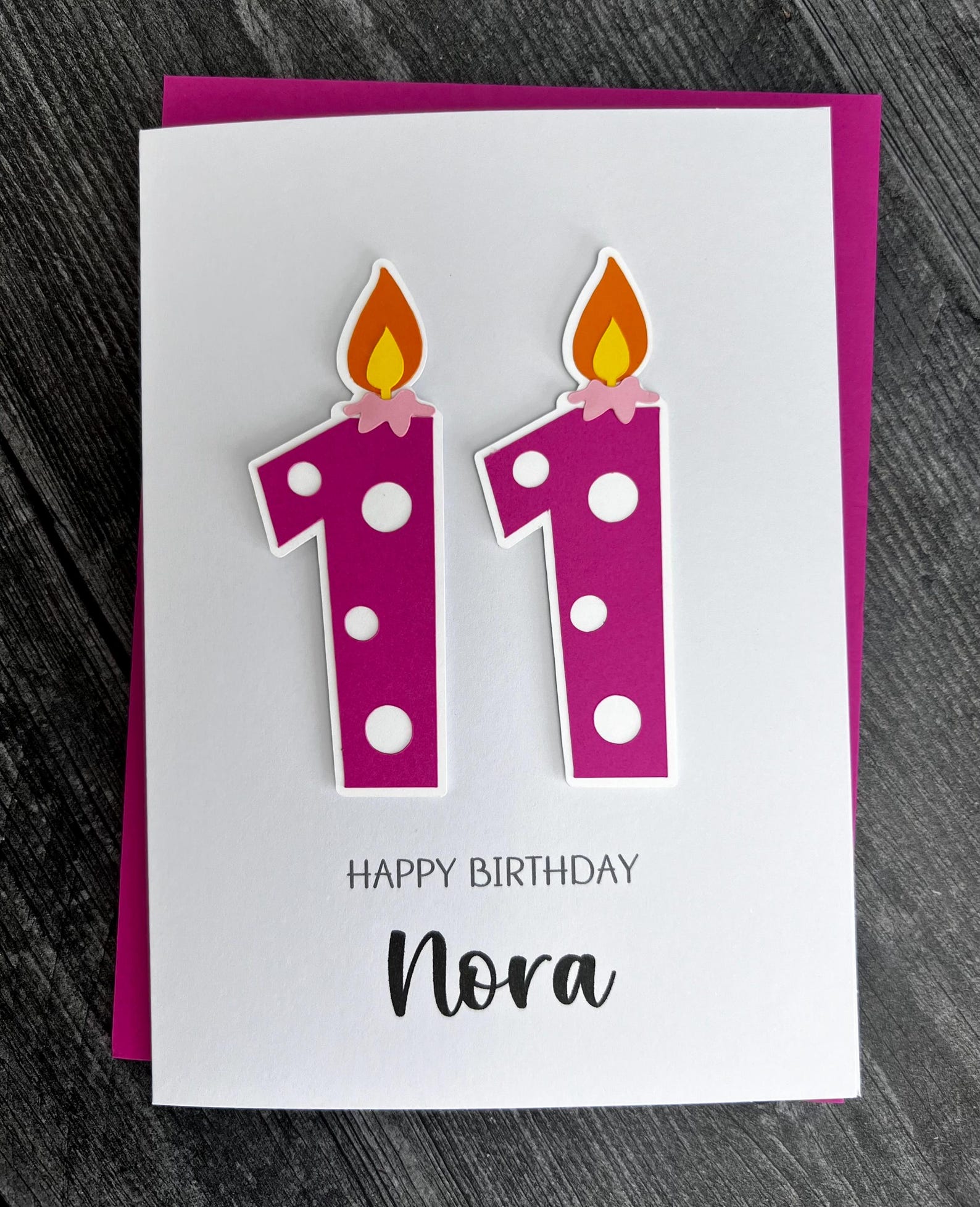 11th Birthday Card, Handmade, for Boys or Girls, Personalized ...
