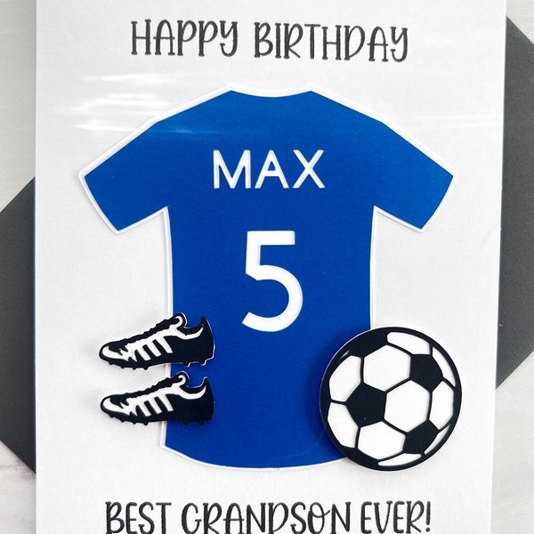 Childrens Football Birthday Card - Etsy