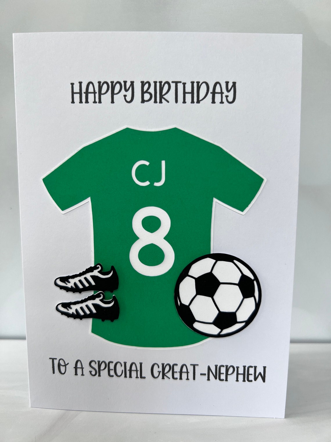 Soccer Birthday Card, Football, Handmade, Personalized, Any Age ...