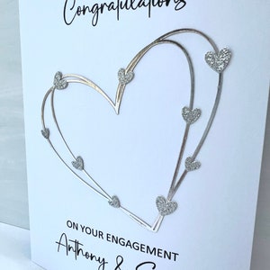 Engagement Card, Handmade and Personalized for the Happy Couple ...