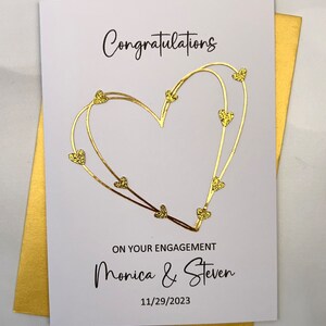 Engagement Card, Handmade and Personalized for the Happy Couple ...