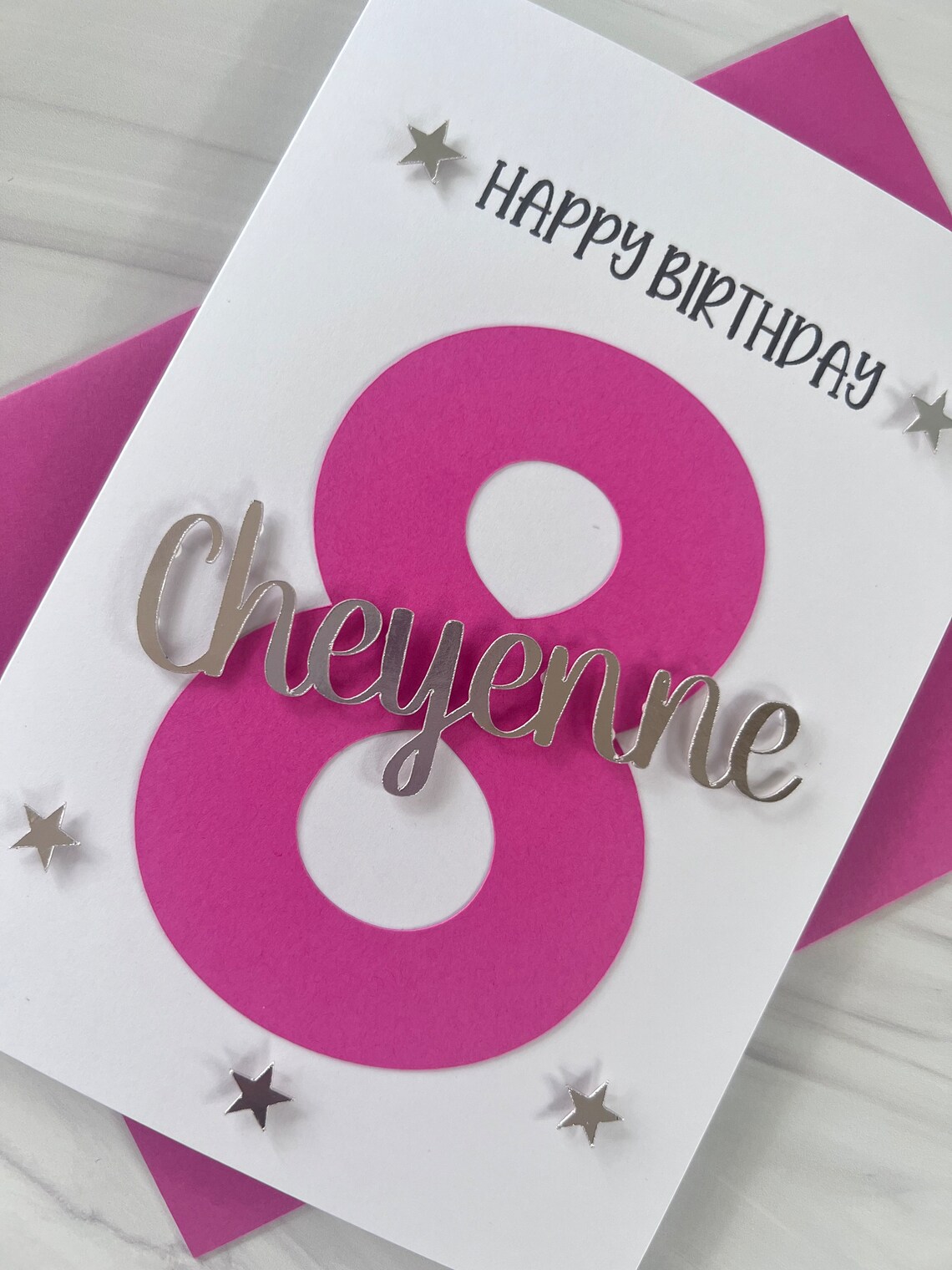 8th Birthday Card Kids Age Card Personalized - Etsy
