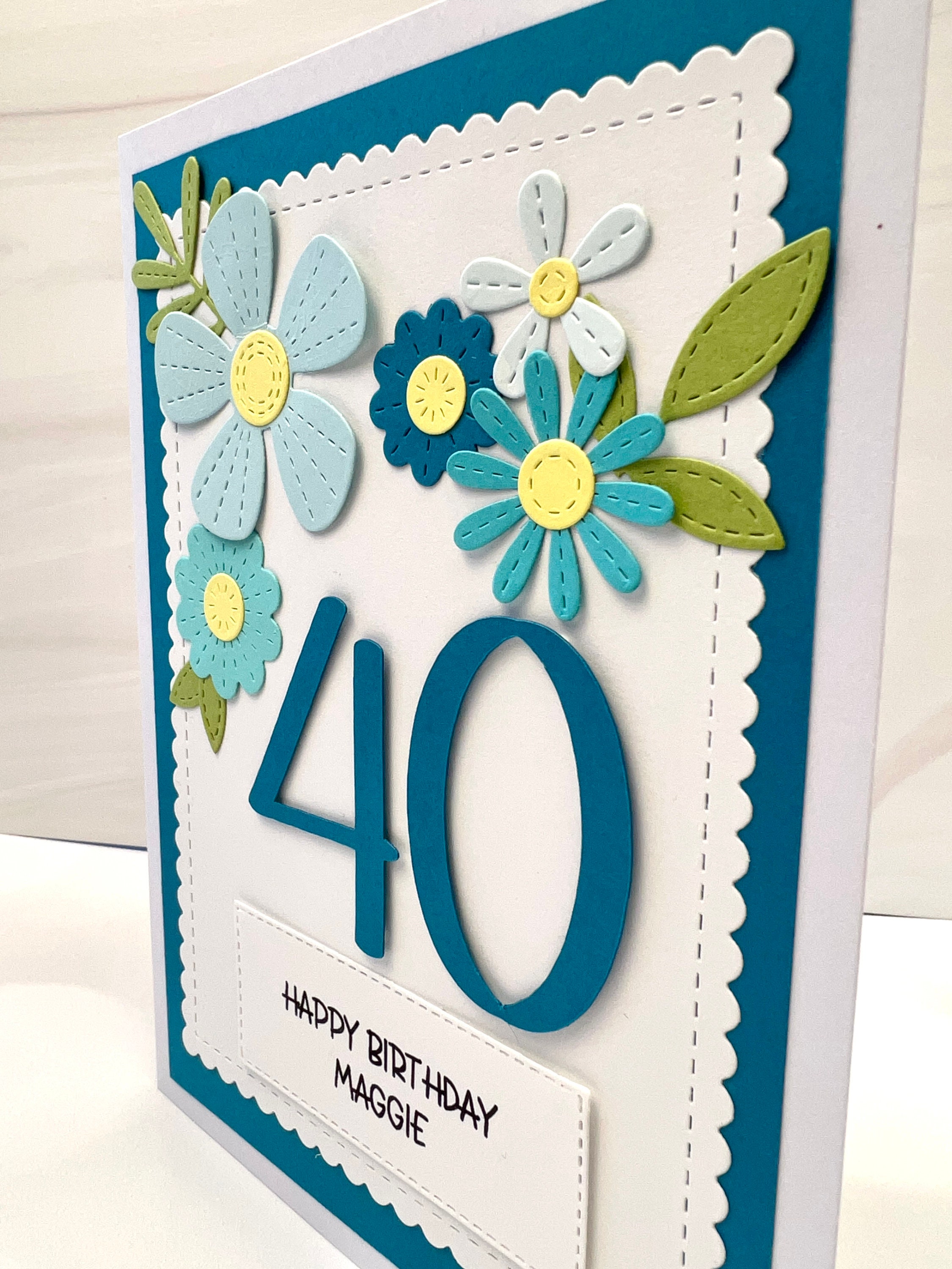40th Birthday Card Handmade and Personalized Happy 40th Birthday ...