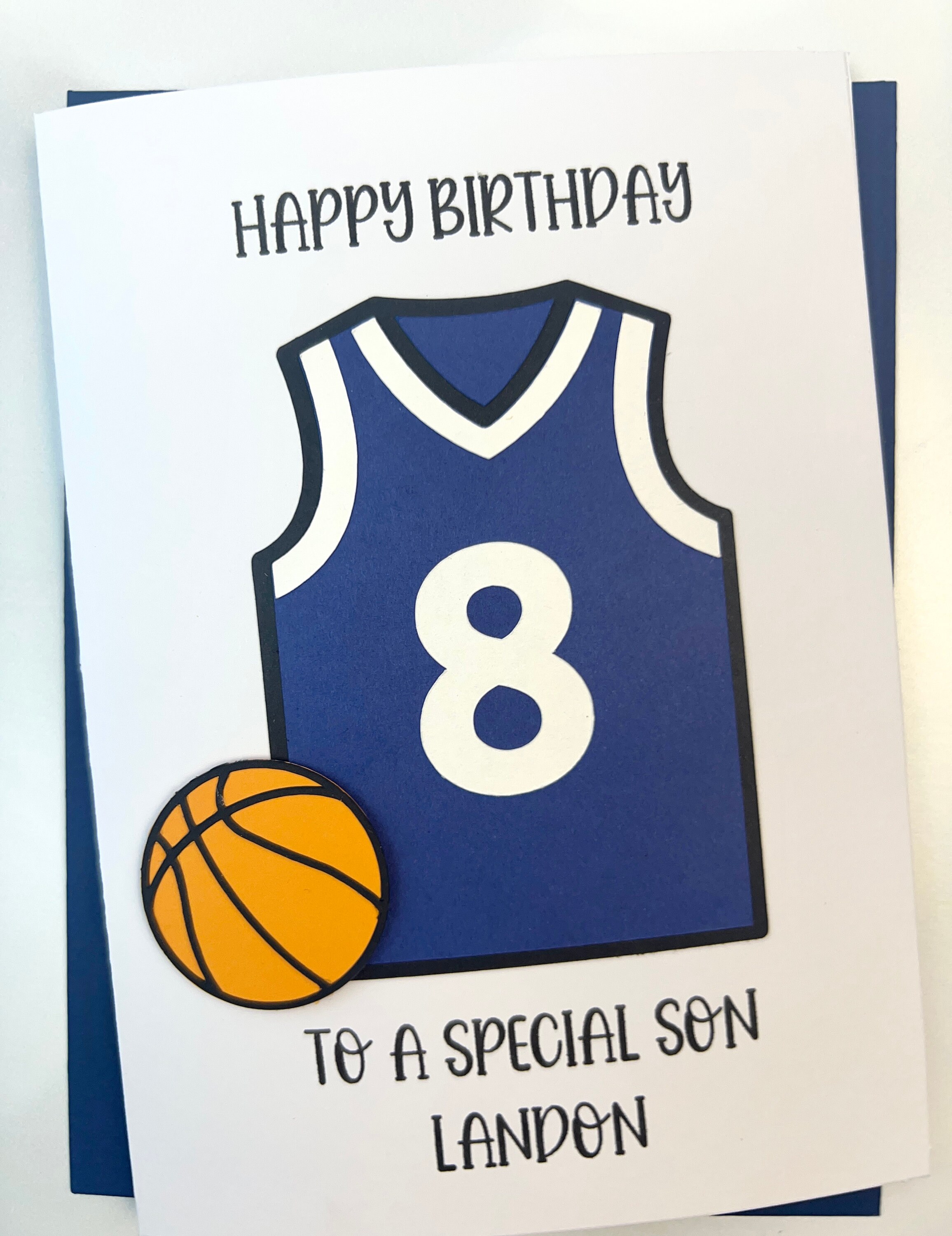 Basketball Birthday Card, Handmade, Personalized, Any Age, Various ...