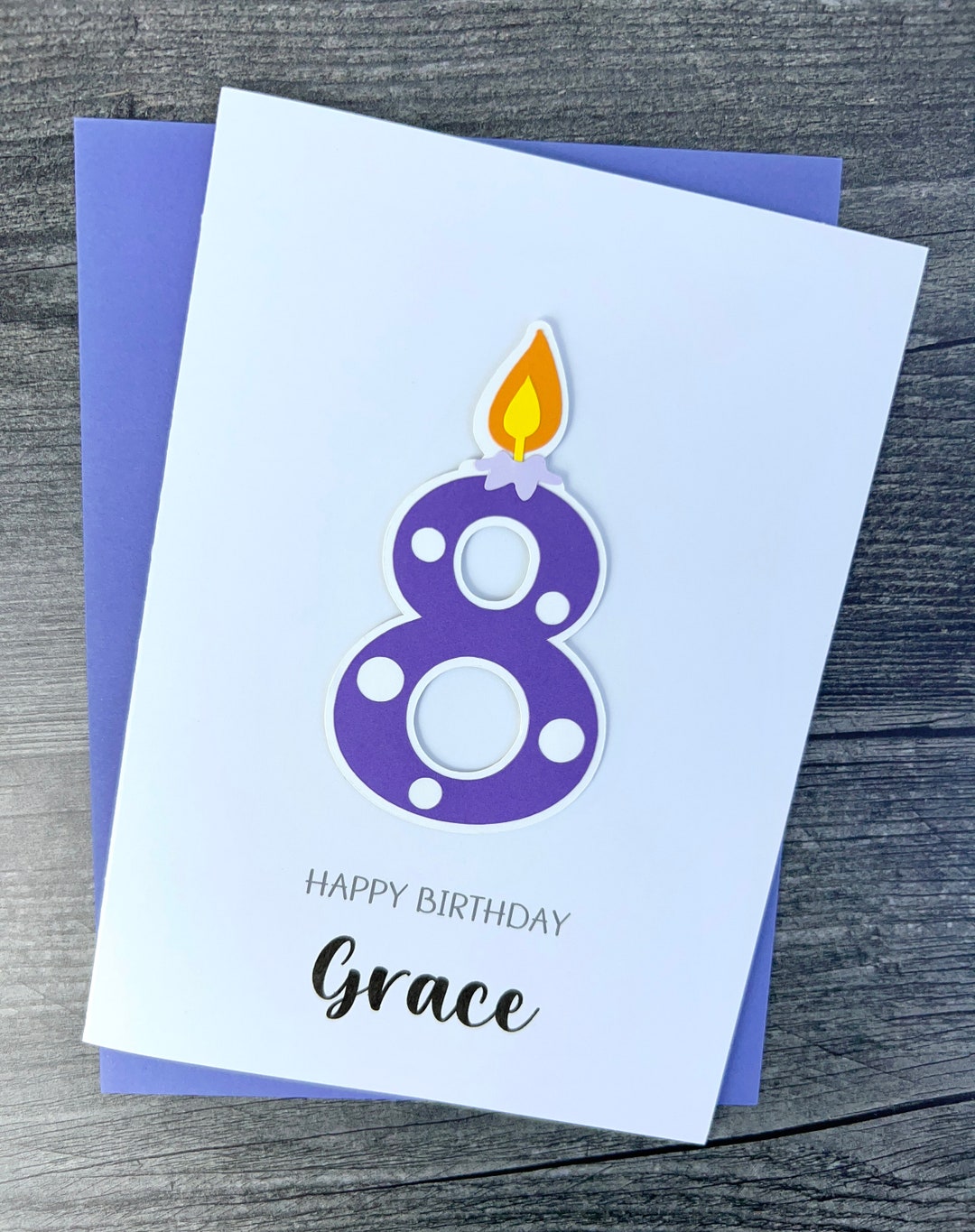 8th Birthday Card, Handmade, for Boys or Girls, Personalized, Available ...