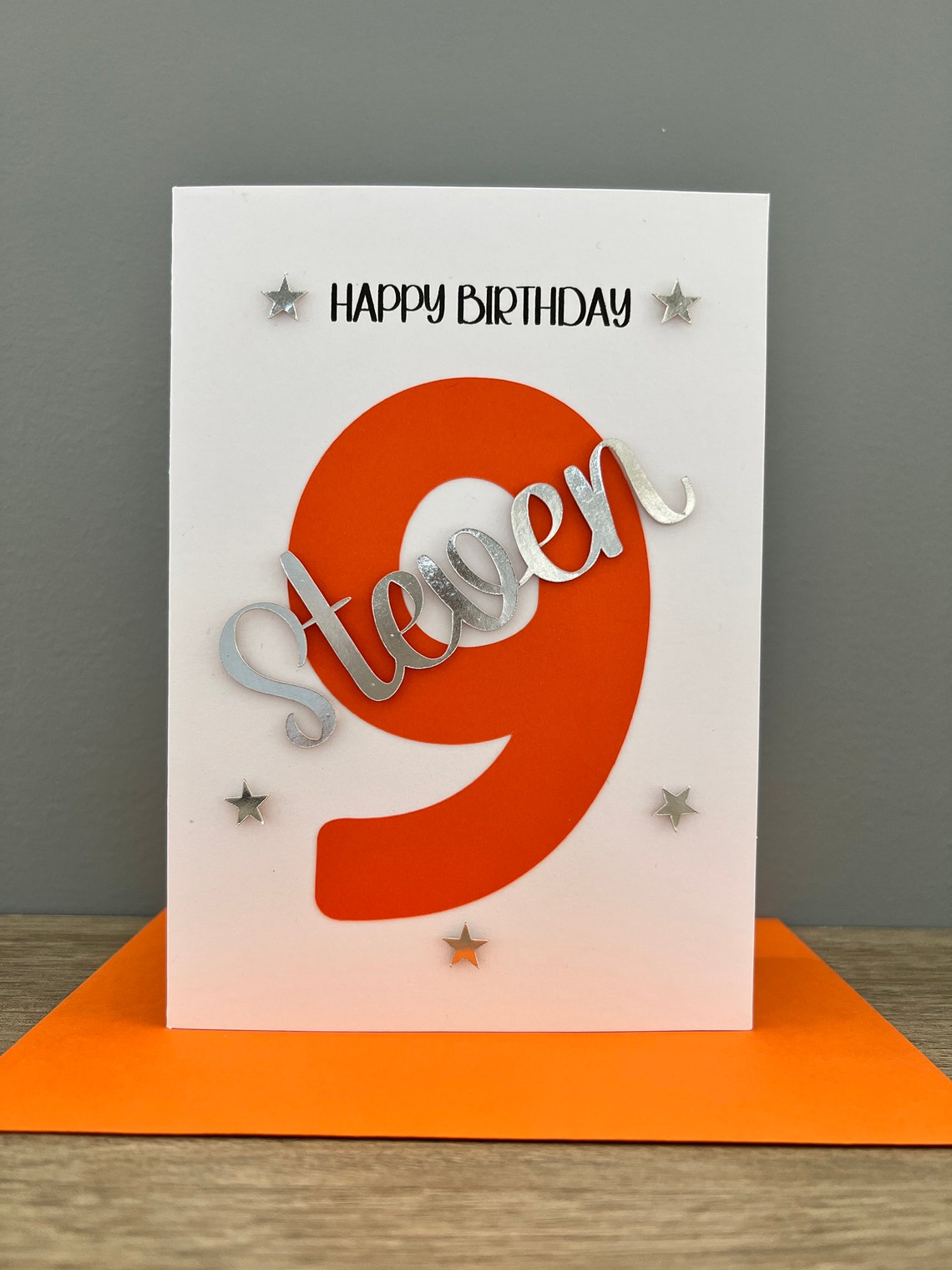 9th Birthday Card Kids Age Card Personalized - Etsy