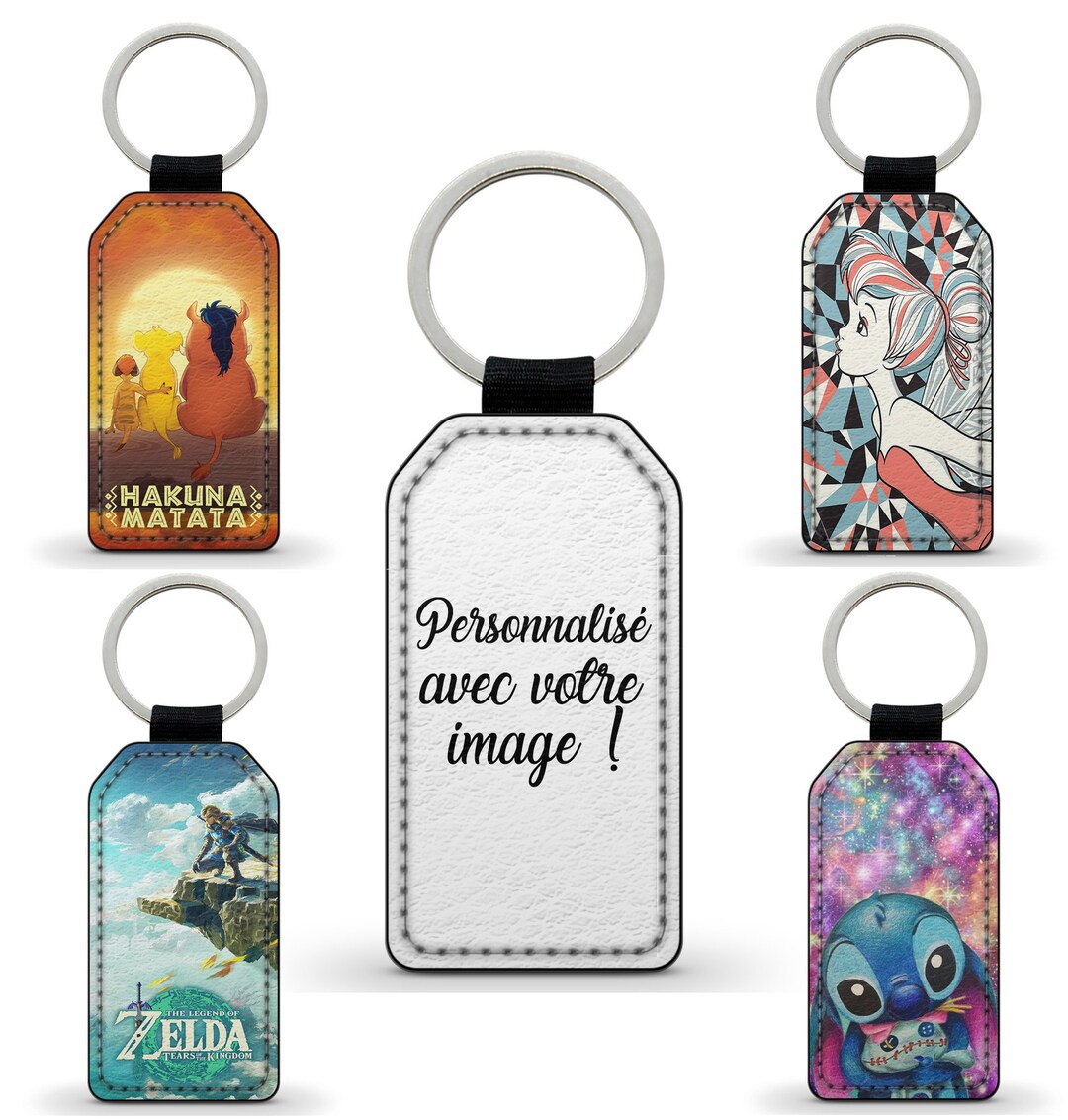 Personalized Keychain With Your Photo Image Text - Keys Keychain Faux ...