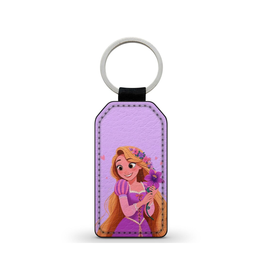 Keychain Keyring Faux Leather Rapunzel Rapunzel Tangled Disney Princess ...