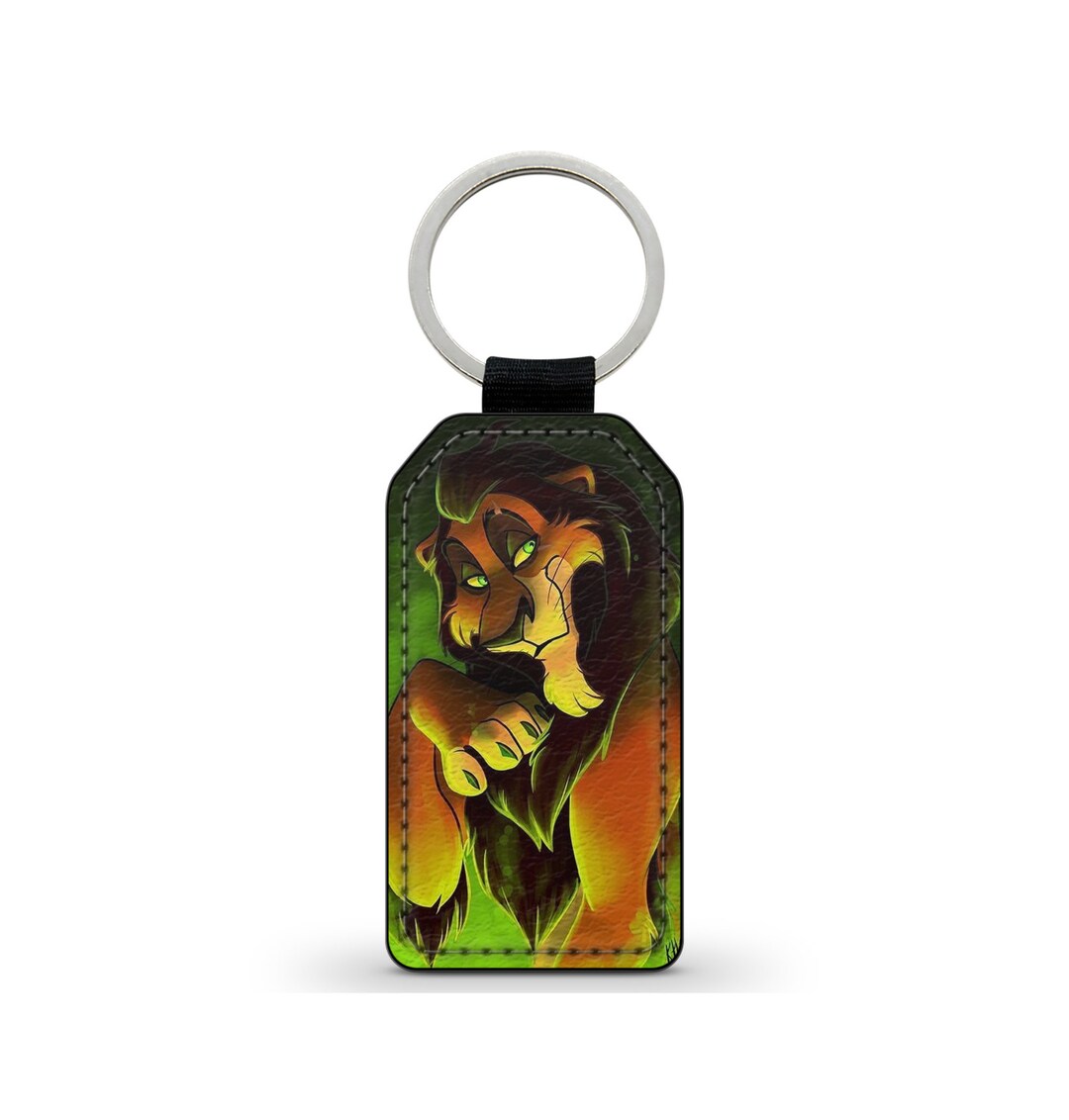 Keychain Keyring Faux Leather Scar Simba Pumba Timon the Lion King ...