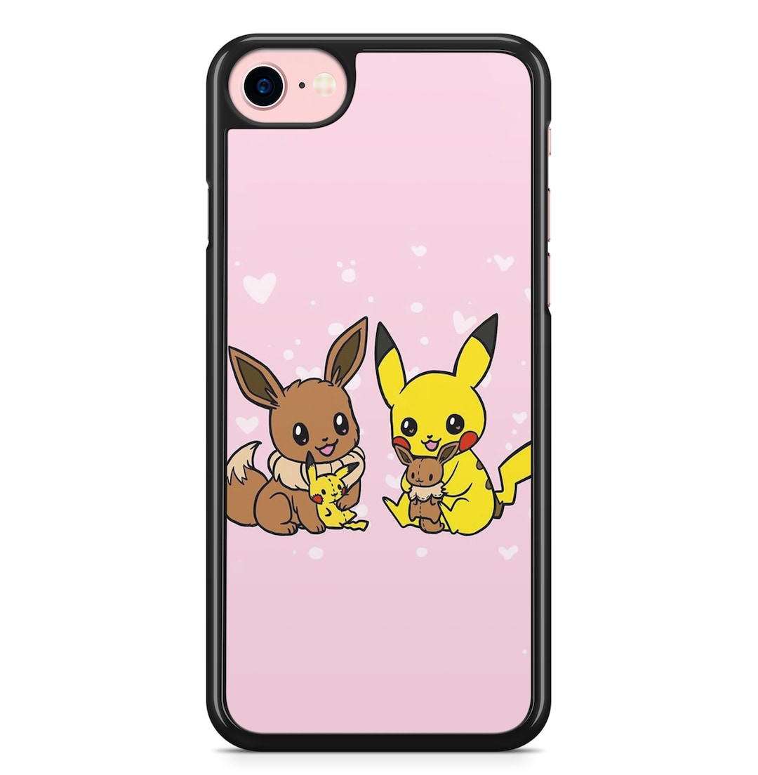 IPhone Case 5,5S,6,6S,7,8,SE,X,11,12,13,14,15 Eevee Eevee Pikachu ...