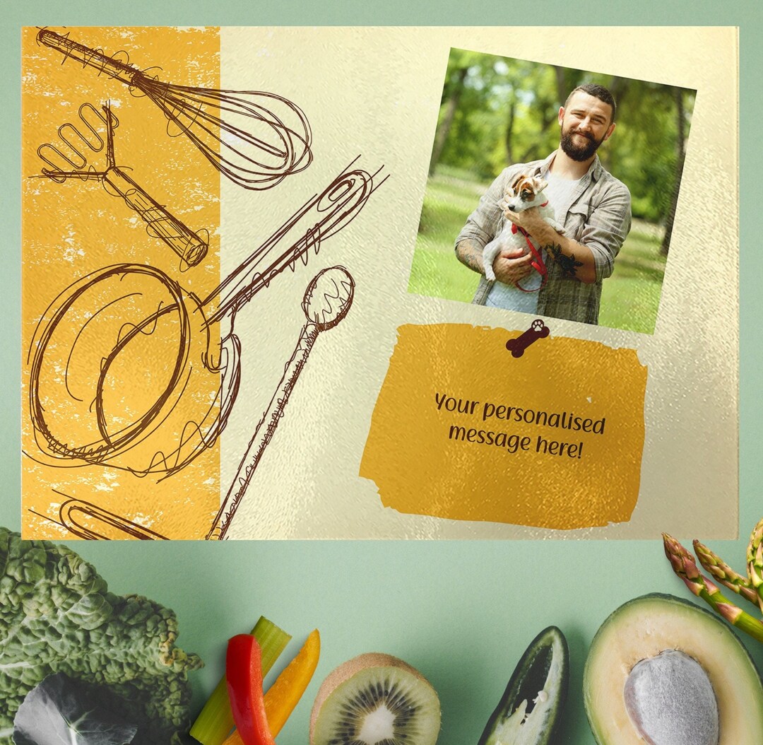 Personalised Glass Chopping Board With Your Photo and Message - Best ...