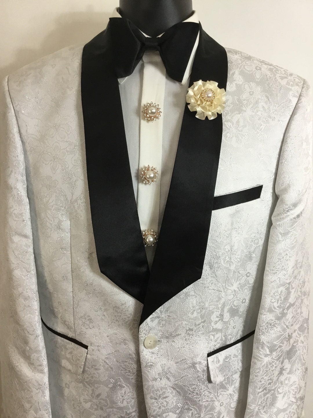 Floral Print Tuxedo - Etsy