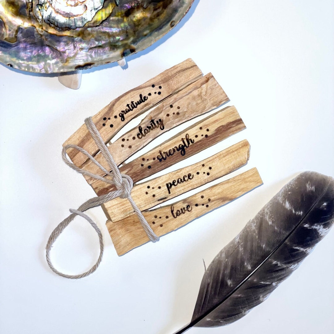 Intentions Palo Sanlto Sticks Laser Engraved Intentional Words Palo ...