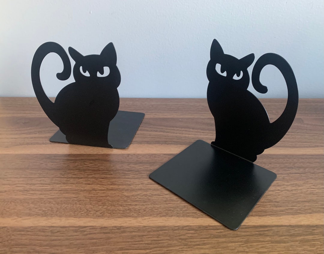 2pcs Metal Cat-shaped Book Holders Bookends - Etsy