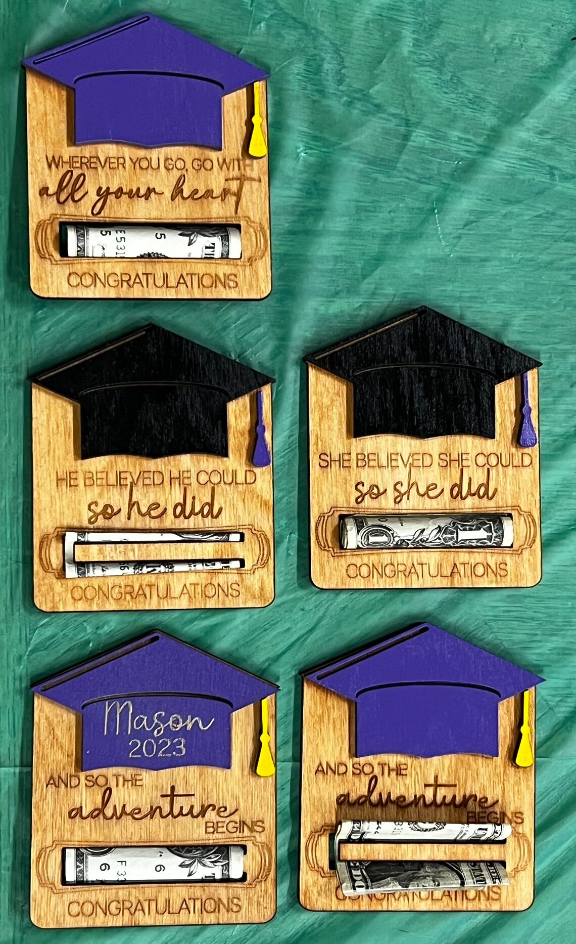 CUSTOMIZED Congratulations Money Holder - Etsy