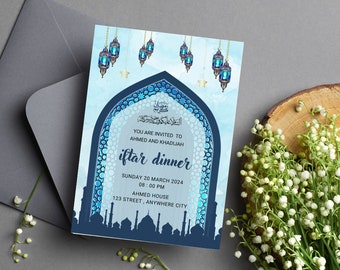 Editable Iftar Party Invitation Template Digital Download, Personalized ...