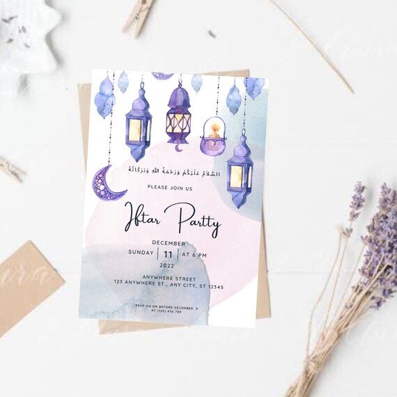 Editable Template Iftar Dinner Party Invitation Ramadhan - Etsy