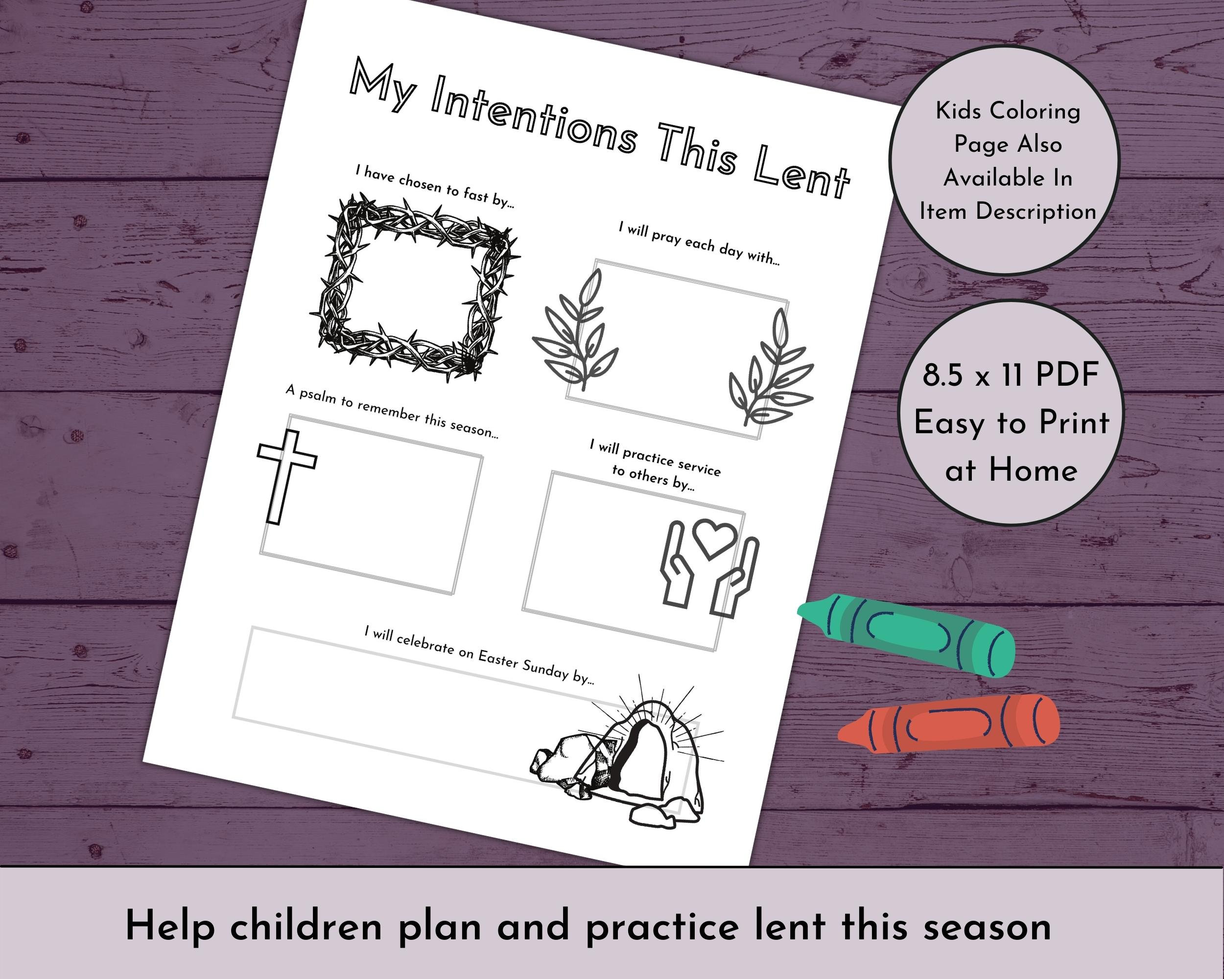 Family Lent Plan Poster and Sign Digital Print - Etsy