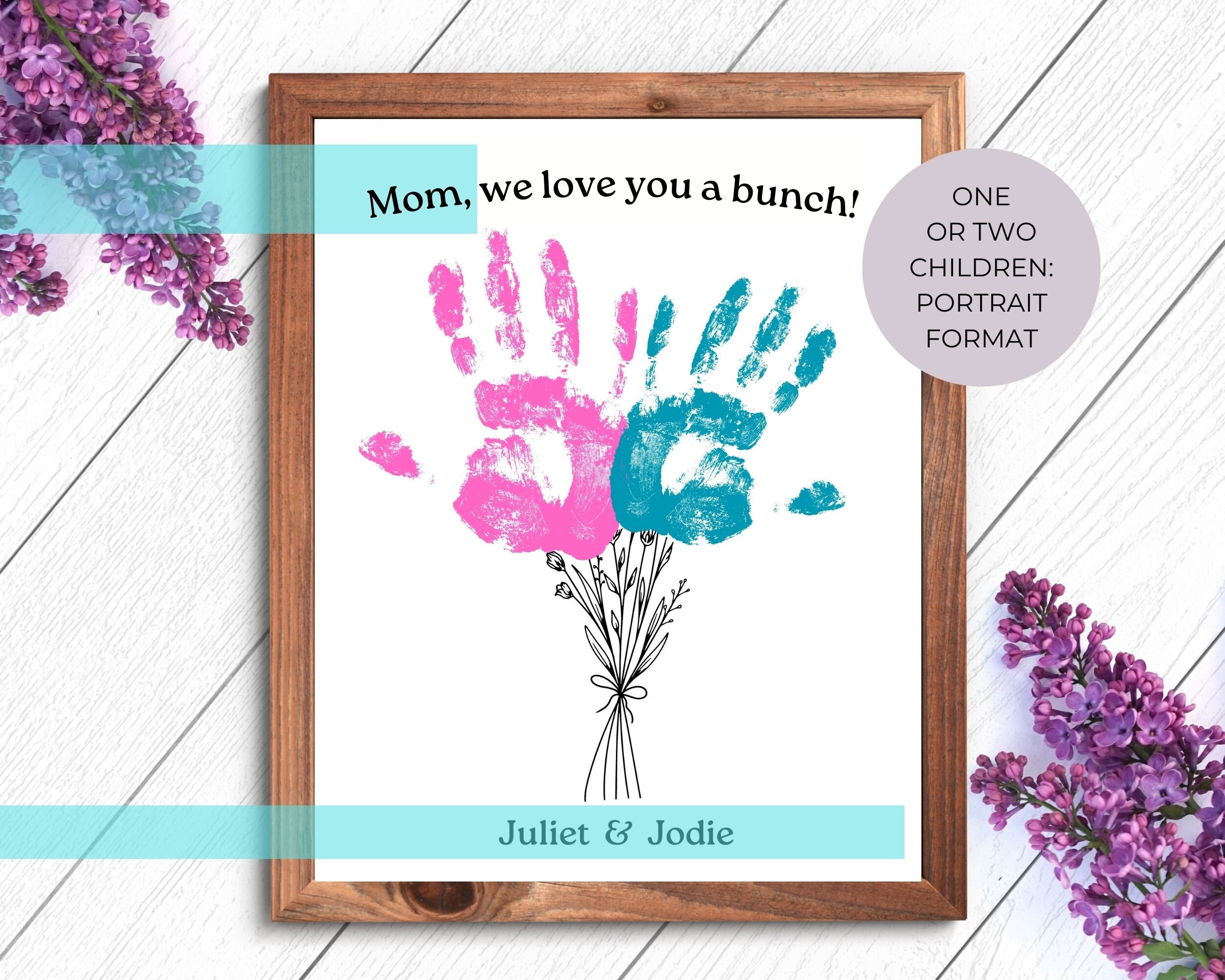Custom Hand Print Flower Printable | Mother's Day | Birthday ...