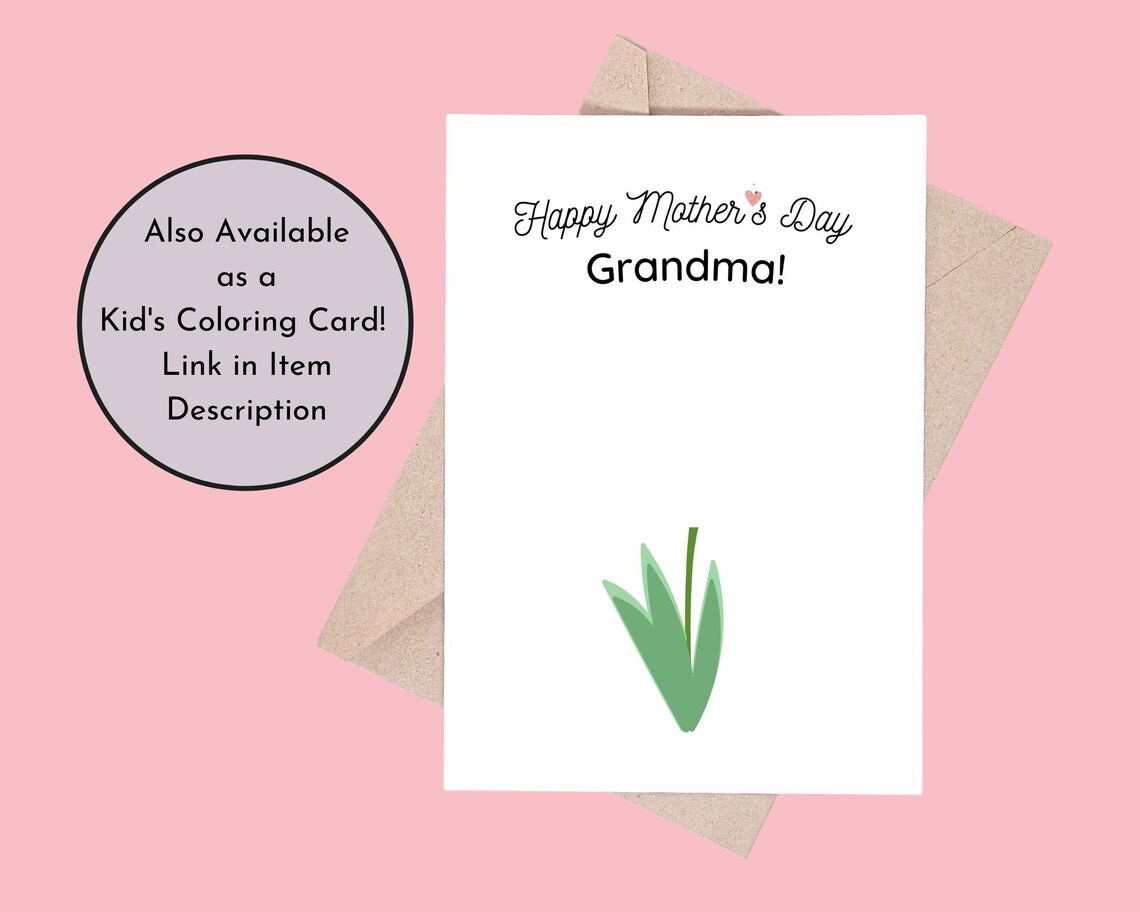 Mother's Day Grandma Printable Abuela Nana Nan Kids Color Hand Print ...