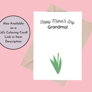Mother's Day Grandma Printable Abuela Nana Nan Kids Color Hand Print ...