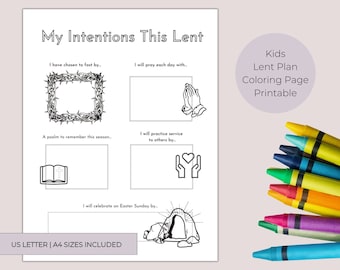 Pray Fast Give 40 Days Lent Coloring Page | Cross Coloring Page ...