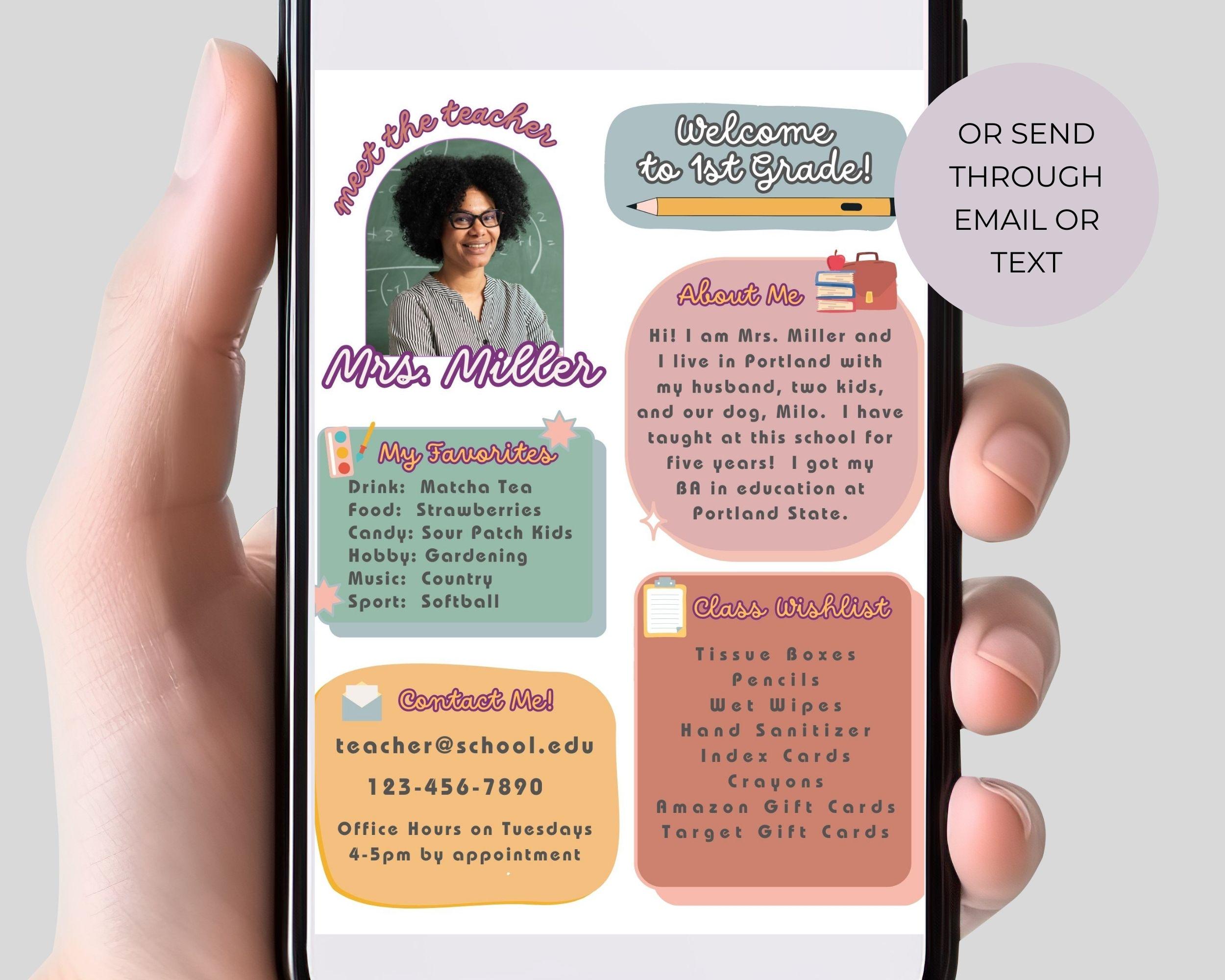 Meet the Teacher Classroom Digital Printable Template | Teacher ...