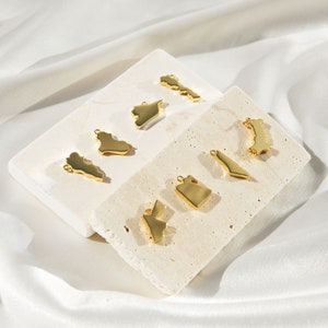 Map Charm Necklace - Etsy