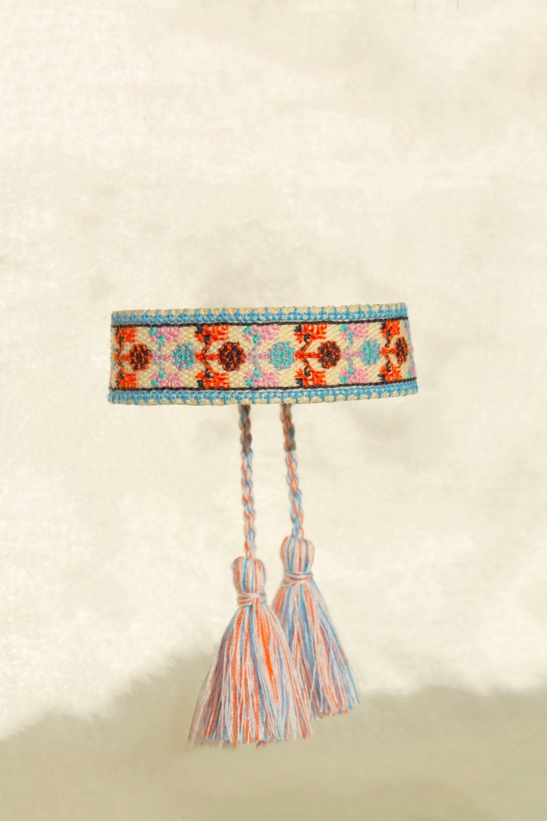 Sama Tatreez Bracelet, Embroidered Bracelet, Woven Bracelet, Arabian ...