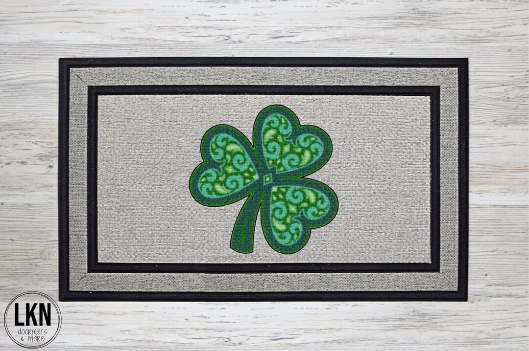 Irish Welcome Mat St Patrick's Day Shamrock Doormat St Patty's Day ...