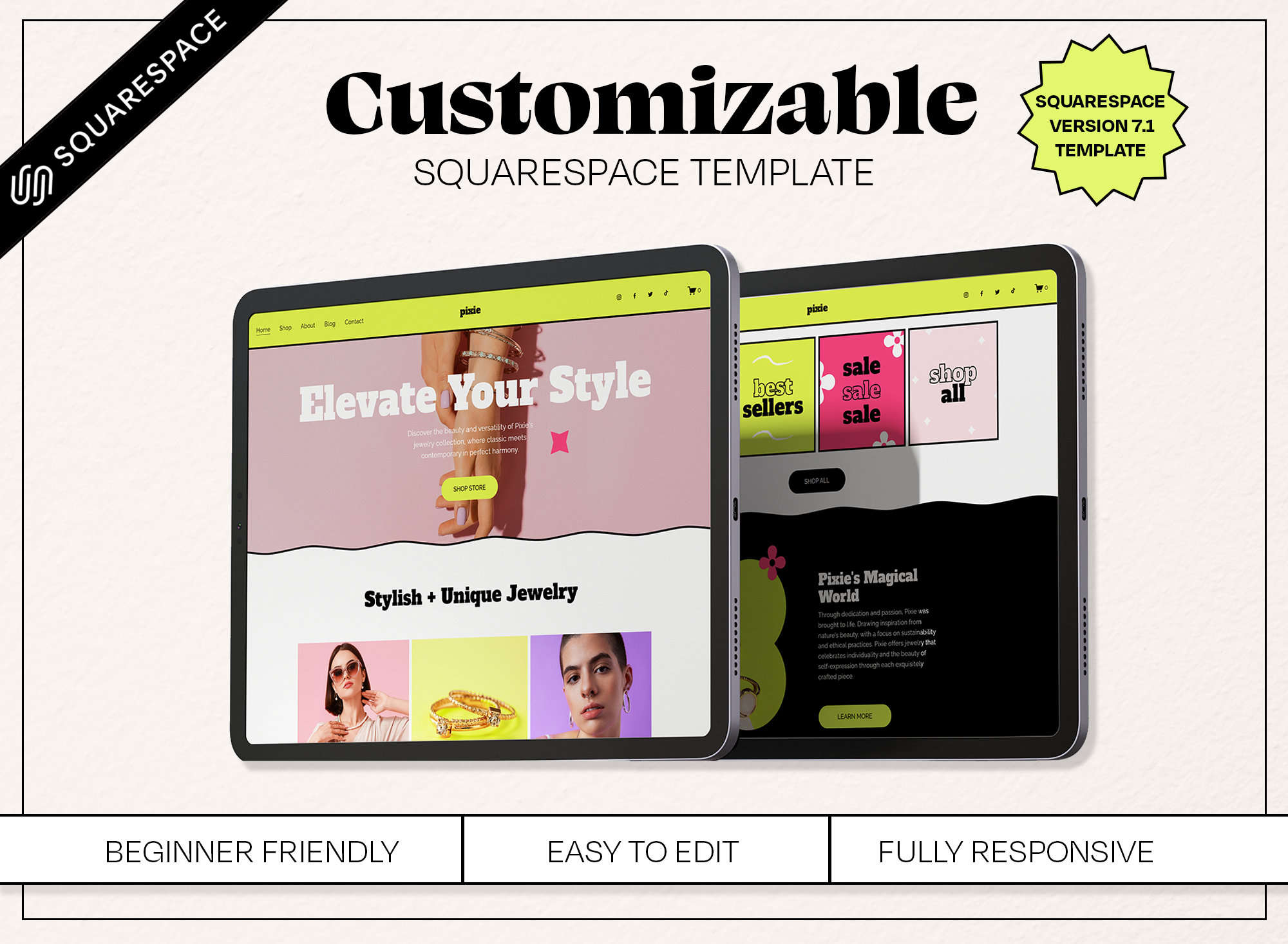 Premium Squarespace Website Template With Bonus Canva Templates ...