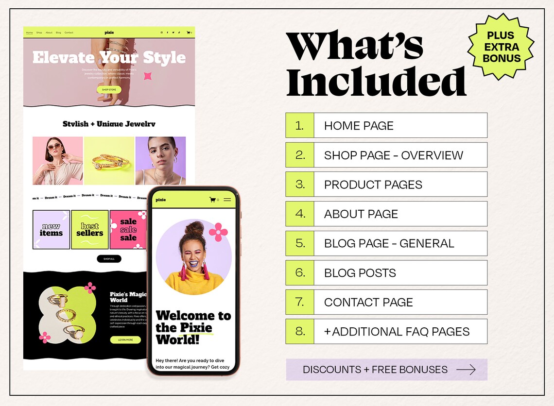 Premium Squarespace Website Template With Bonus Canva Templates ...
