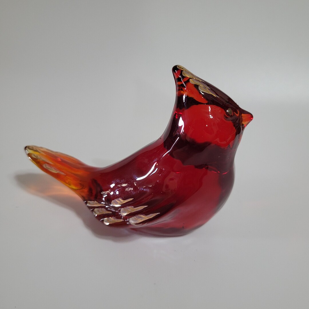 Fenton H.p. Ruby Red Cardinal Bird - Etsy