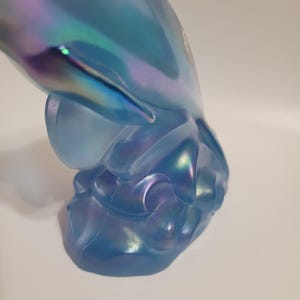 Large Fenton Iridescent Blue Dolphin Riding Waves - Etsy
