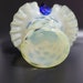 Fenton Opalescent Vaseline Coin Dot Basket - Etsy