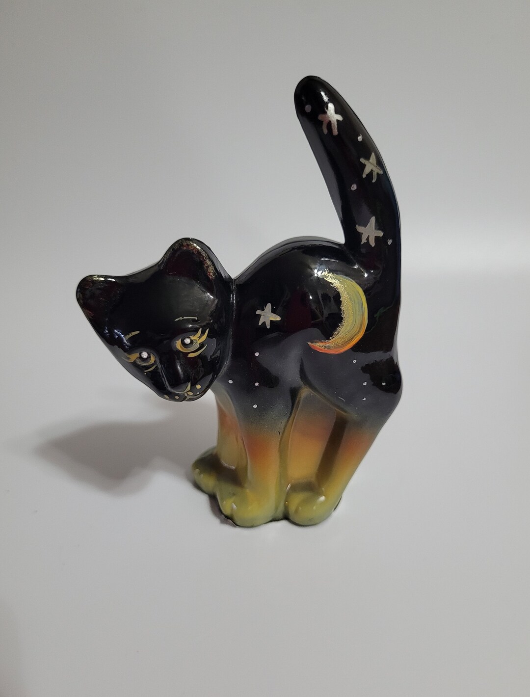 Fenton Midnight the Crescent Moon Scardy Cat Halloween - Etsy