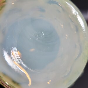 Fenton Opalescent Vaseline Coin Dot Basket - Etsy