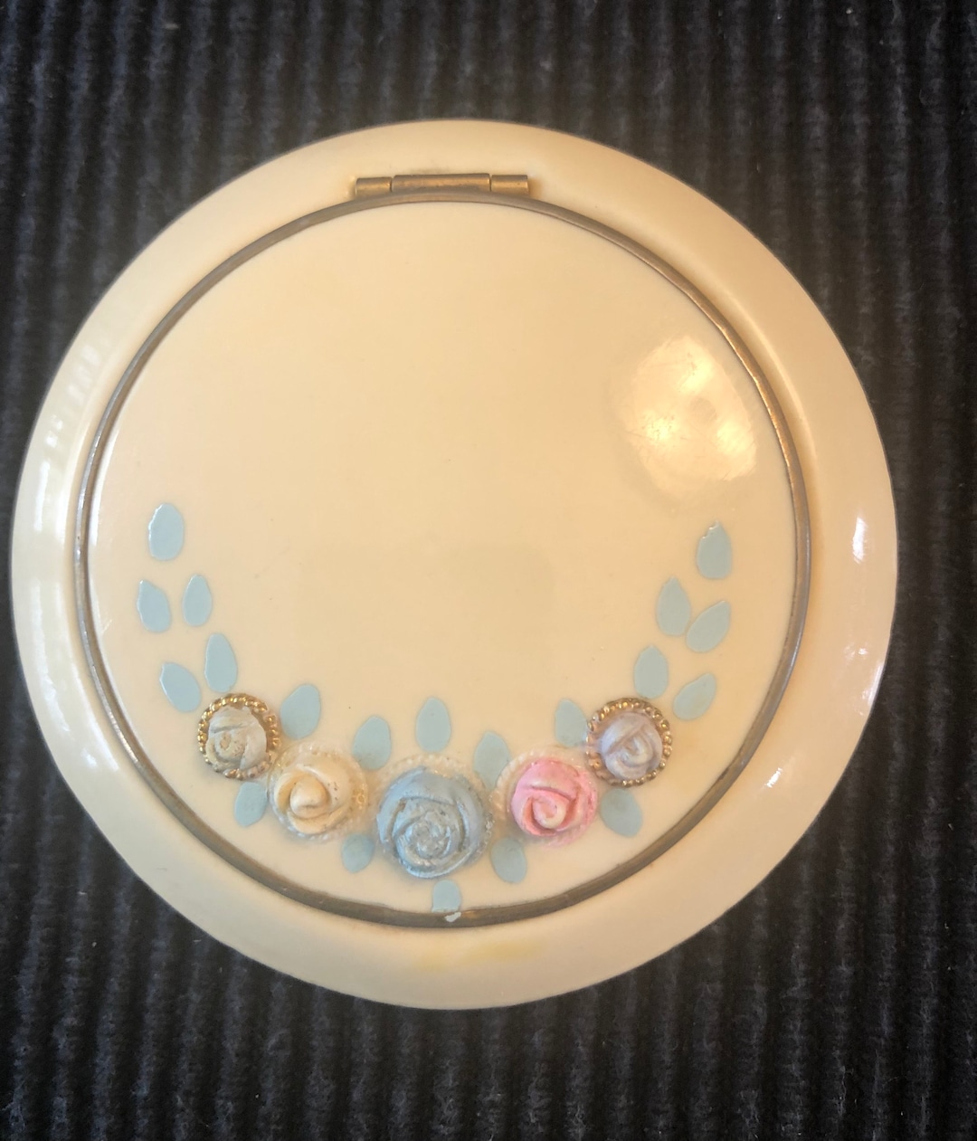 Vintage Celluloid Powder Compact - Etsy