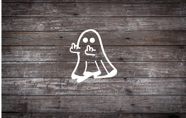 Ghost Middle Finger Decal - Etsy